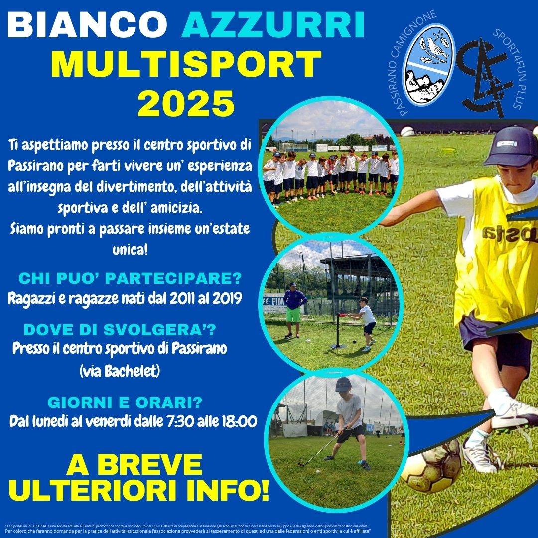 BIANCO AZZURRI MULTISPORT 2025 – SPORT4FUN PLUS